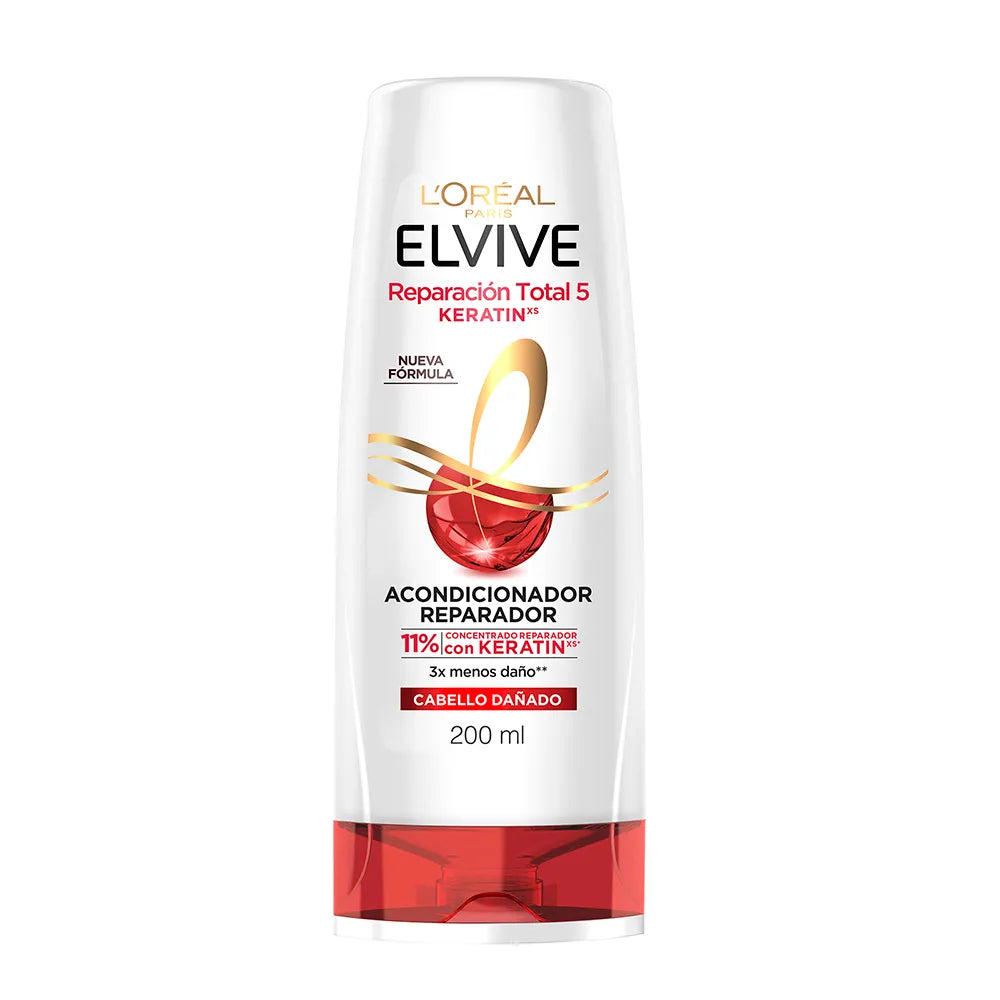 Loreal Elvive Reparacion Total 5 + Keratin Acondicionador x200ml ...