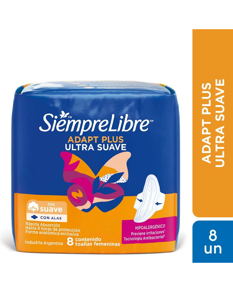 siempre libre adap plus ultra suave 8 unidades — Farmacias Daniotti
